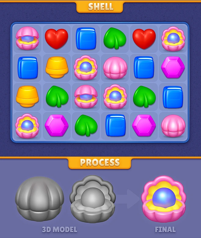 design match-3 Interface icons Icon-花瓣网