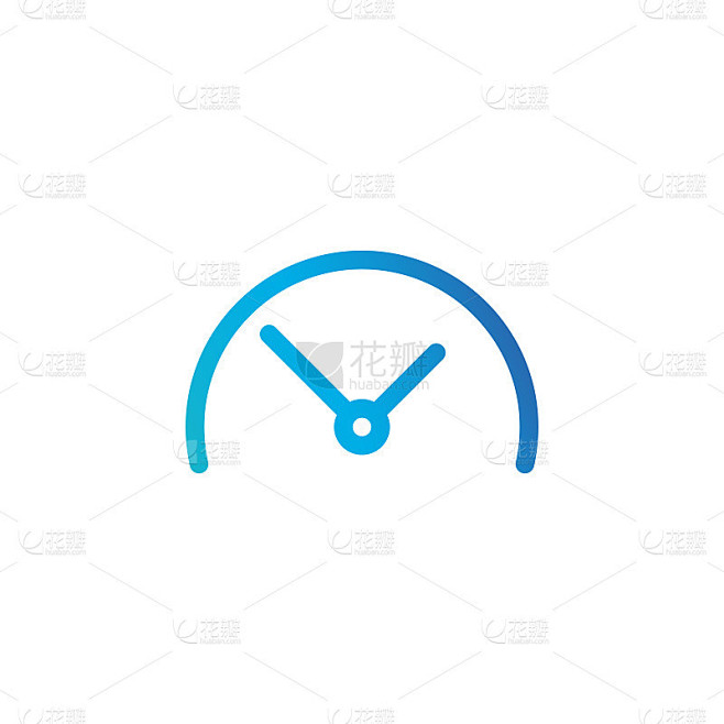 Half Clock, linear icon. Vector illustration isola