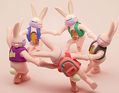 Bunny dance -花瓣网