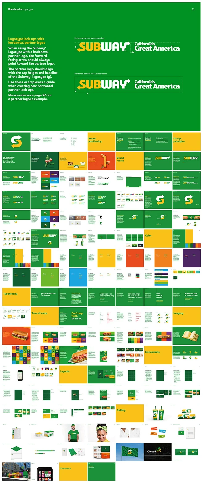 赛百味Subway品牌VI视觉识别手册-花瓣网