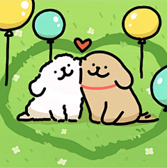 线条小狗-韩国画师moonlab_studio创作：马尔济斯小狗-花瓣网|陪你做生活的设计师 | 线条小狗表情. - 小红书