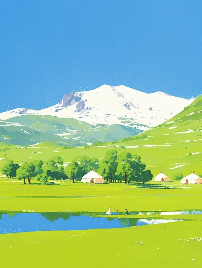 Mj练习Day14—我的阿勒泰（附咒语）_3_AIGC稿设计_来自小红书网页版-花瓣网