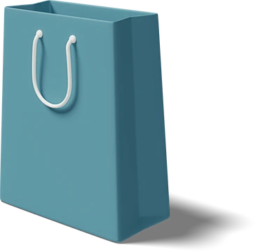 Blue paper bag PNG, SVG-花瓣网