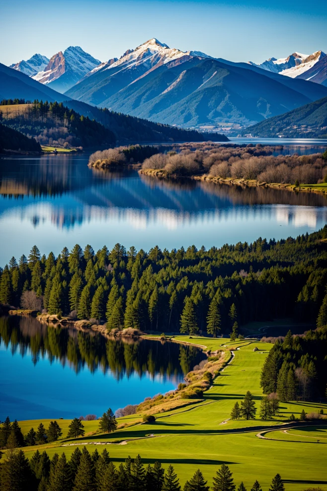 AI数字艺术湖泊摄影图-花瓣网