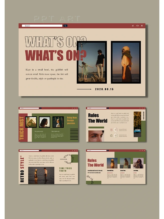 整套ppt模版灵感参考 @多梦PPT⇦ https://huaban.com/user/tooodream美式复古|PPT模板-花瓣网