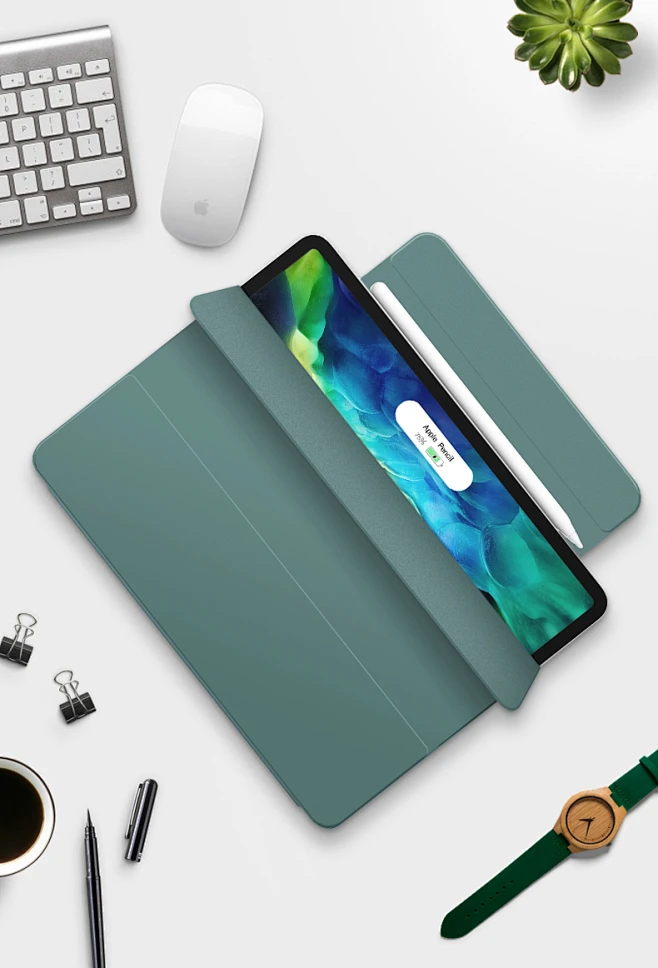 ipadpro保护套2020新款Air4适用于Pro11苹果12.9英寸全面屏带笔槽10.9智能磁吸双面夹原版平板电脑皮壳防摔pa-tmall ...