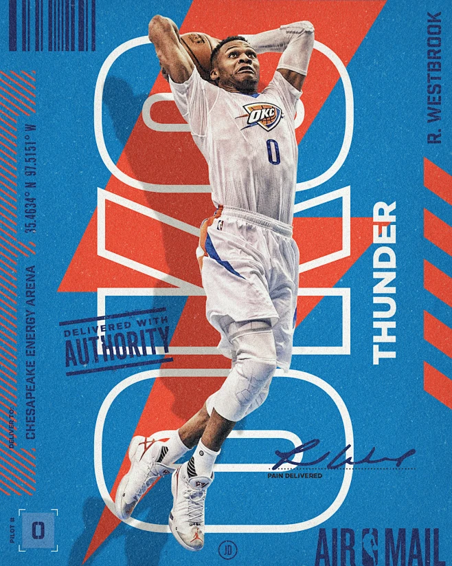 NBA Air Mail : (Personal project) This series combines design and ...