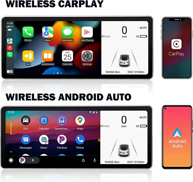 Amazon.com: ZHNN Wireless Carplay Android Auto Car Screen for Tesla ...