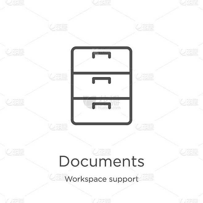 documents icon vector from workspace support colle