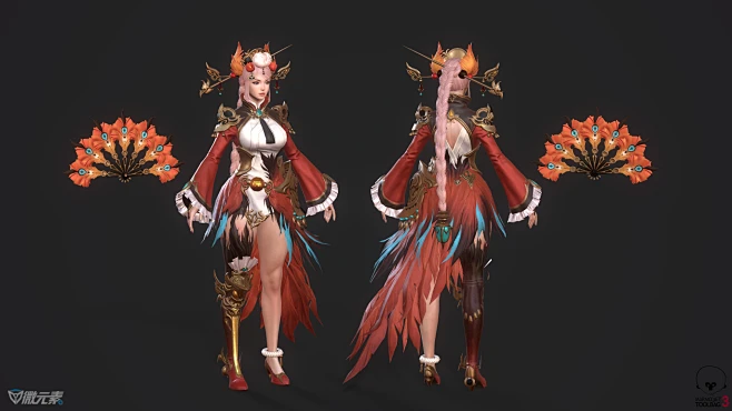 Overhit-Pyran_R 霓裳 美女 凤凰-独立角色模型-3D模型,微元素 - 角色,模型,3D角色,3D模型,独立角色 - Element3ds.com!-花瓣网