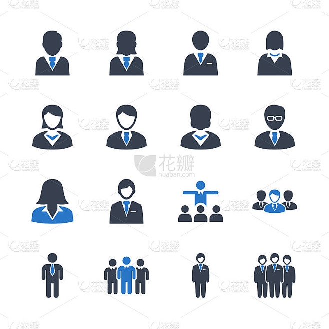 商务人士头像图标