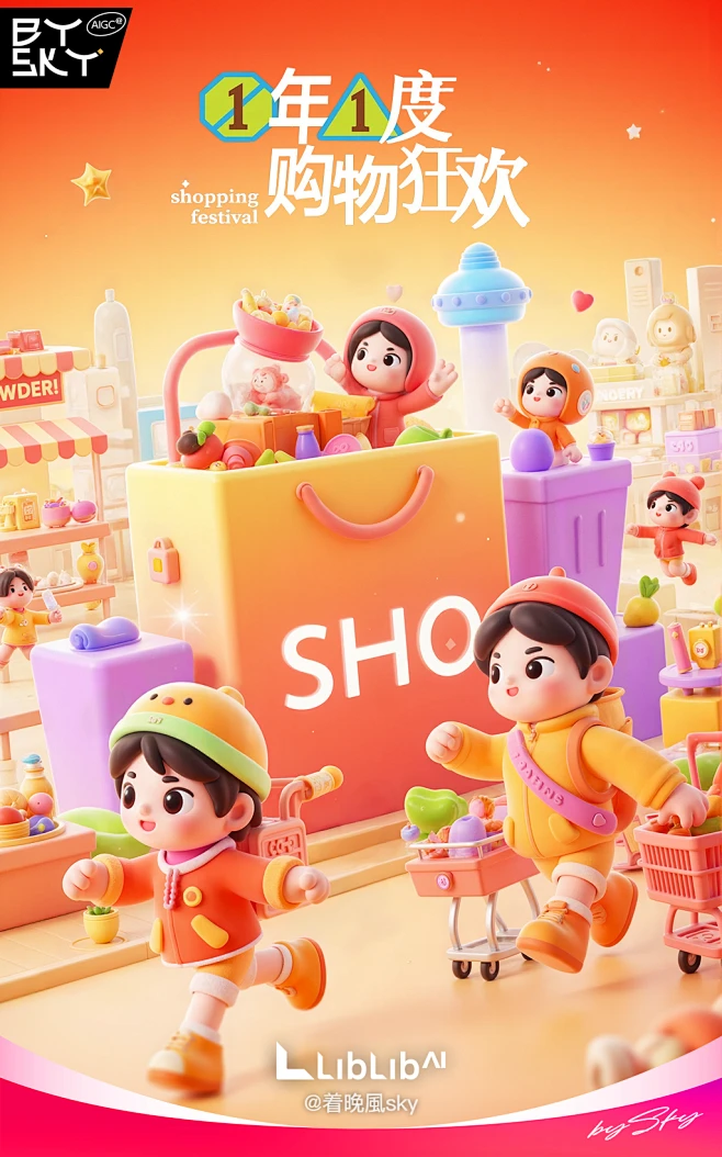 嘉嘉_C4D运营设计_F.1-LoRA-嘉嘉-LiblibAI-花瓣网