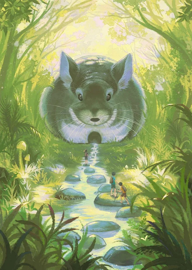 龙猫丛林_逍逍风FZSE的风世界__插画师作品_涂鸦王国gracg.com-花瓣网