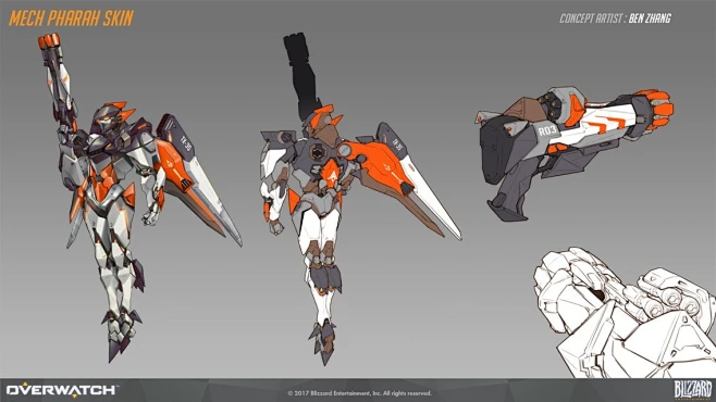 Mech queen Pharah, Ben Zhang : Mech queen skin for Pharah in Overwatch.-花瓣网