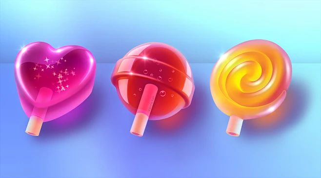 Lollipop icon set-花瓣网