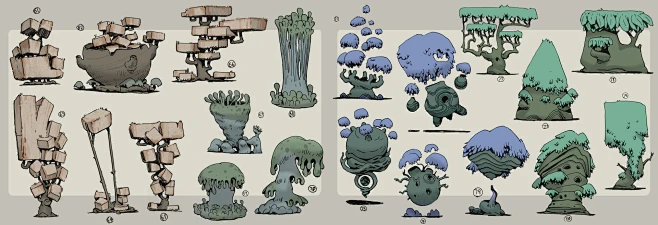 100 Trees, Braydan Barrett : Recent sketchbook series of tree designs-花瓣网