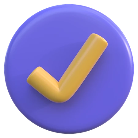 Tick Button 3D Icon-花瓣网