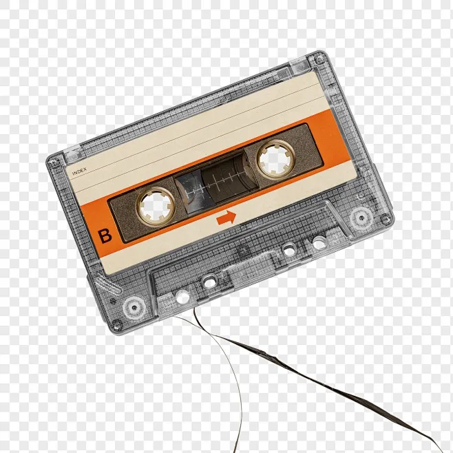 Old school cassette tape design element-花瓣网