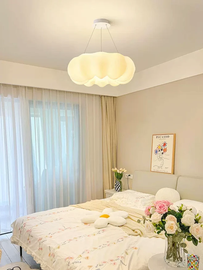 【ins奶油风·南瓜】希尔顿网红云朵吊灯现代简约儿童房卧室led灯-tmall.com天猫图片_ʚ卧室ɞ图片素材-花瓣网