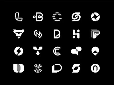 Logofolio 2020 | Part one 2020 trend monocolor black and white branding ...