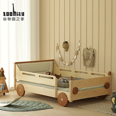 Zoomily飞车床跑车款实木儿童床男孩半高床上下床宝宝巴士汽车床-淘宝网-花瓣网