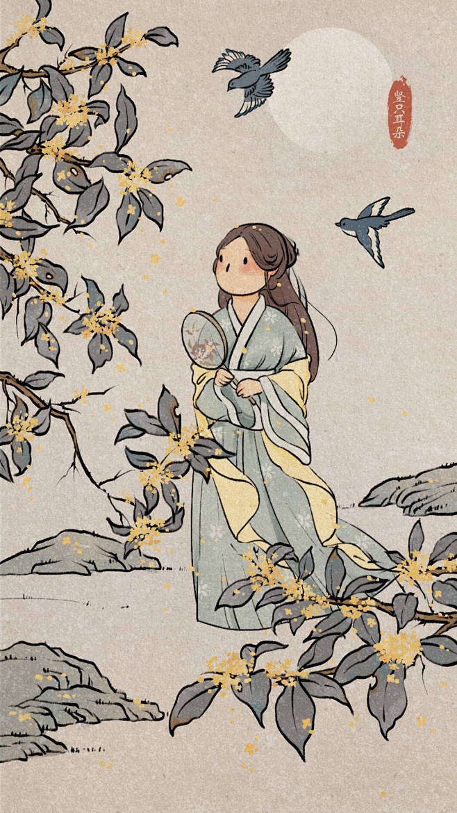 静待花开终有时_竖只耳朵__插画师作品_涂鸦王国gracg.com