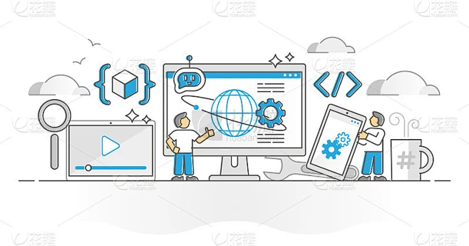 Web development coding, programming and designing 素材-花瓣网