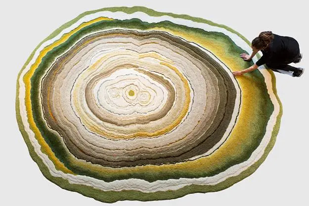 自然色，柔和曲线，现代地毯的原创设计理念 -花瓣网