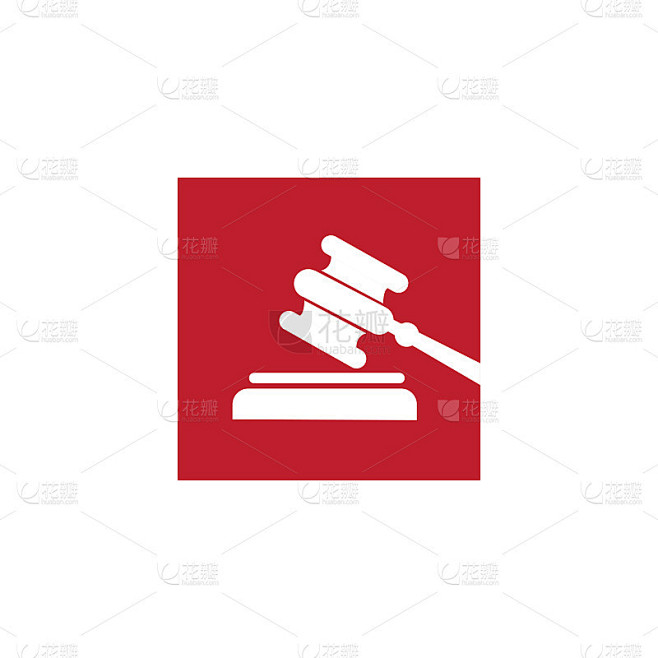 律师事务所图标和符号矢量插图