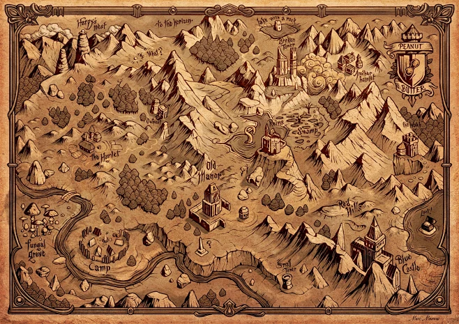boardgame cartography dnd fantasy game ILLUSTRATION map mapmaking rpg ...