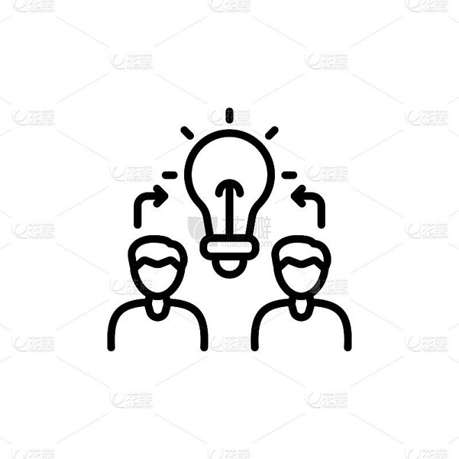 团队努力图标在矢量。标识