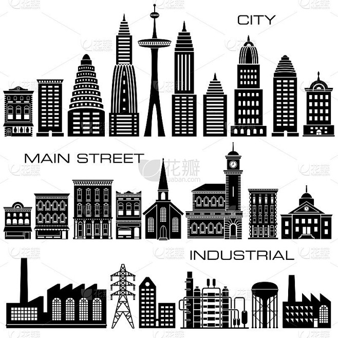 24个建筑物图标集