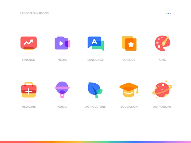 Lesson Fun Icons learn education design illustration icon ui-花瓣网