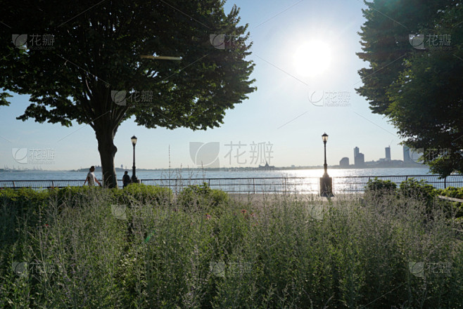 巴特里公园,天空,公园,美国中大西洋地区,美国,水平画幅,无人,城市天际线,周末活动,户外