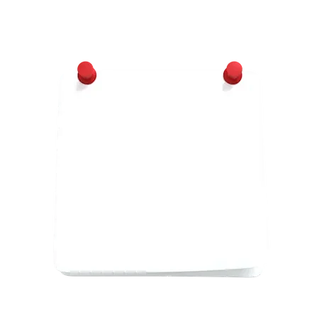 Paper Note 3D Illustration