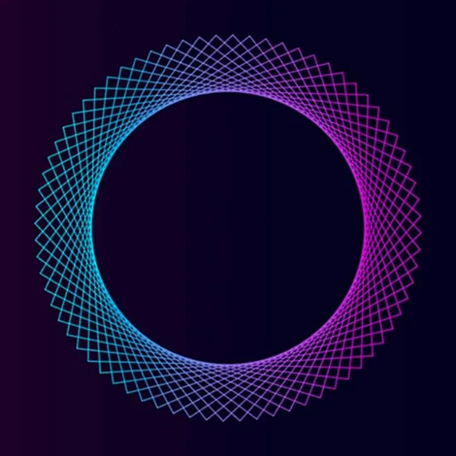 This may contain: an abstract background with a circular shape in ...