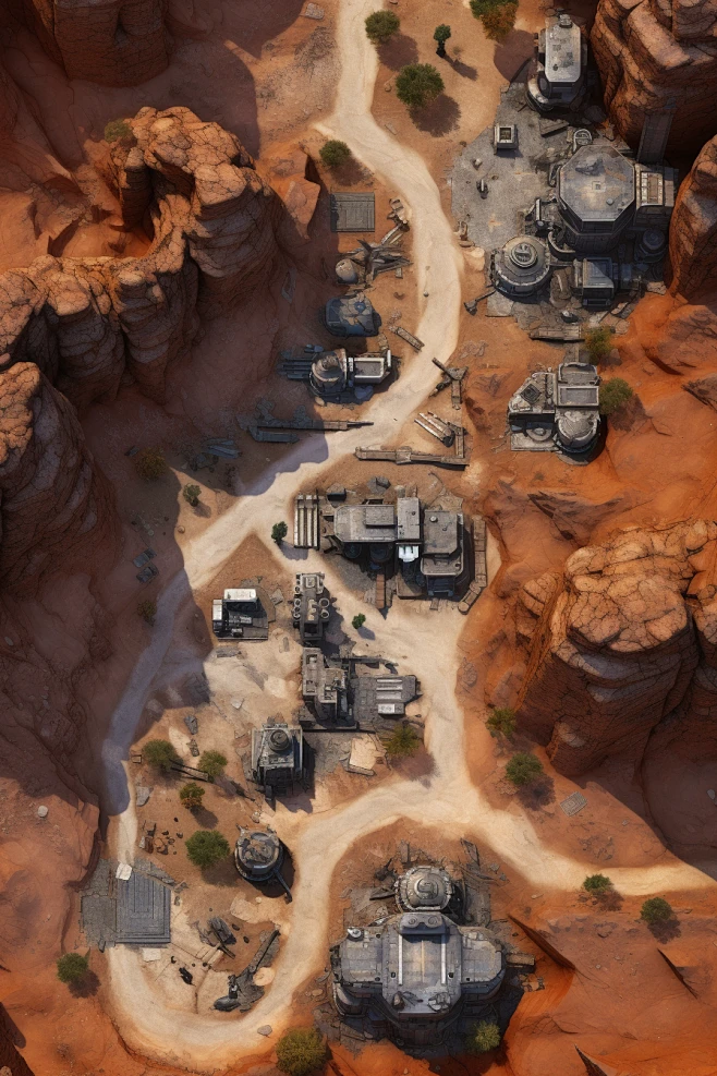 Dnd map "Mars Colony Battlemap"-花瓣网