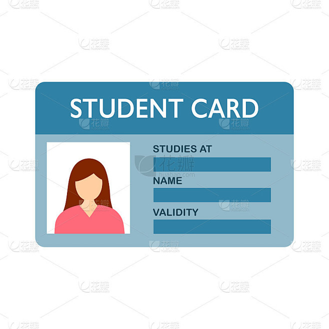 Student identity card concept vector illustration