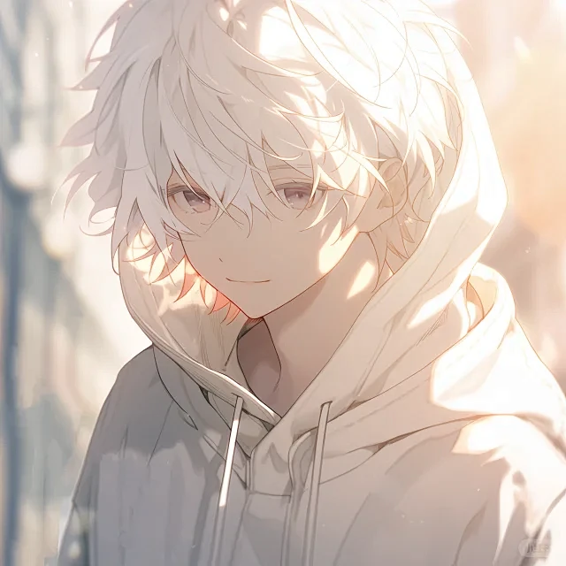 动漫头像｜白发男头（1.2）-花瓣网