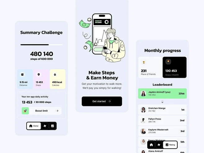 Walk challenge app app app design challenge figma design ios design ...