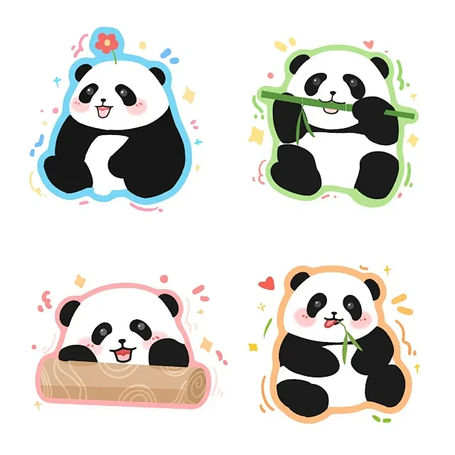 熊猫插画 - 小红书搜索-花瓣网