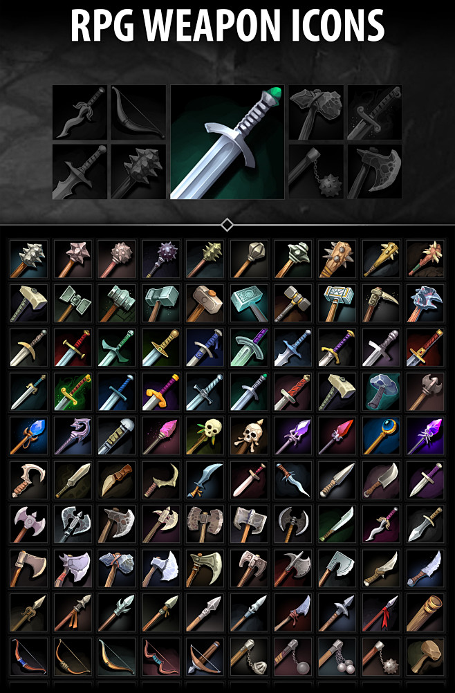 RPG Weapon Icons, Alekzander Zagorulko : RPG Weapon Icons. For my ...