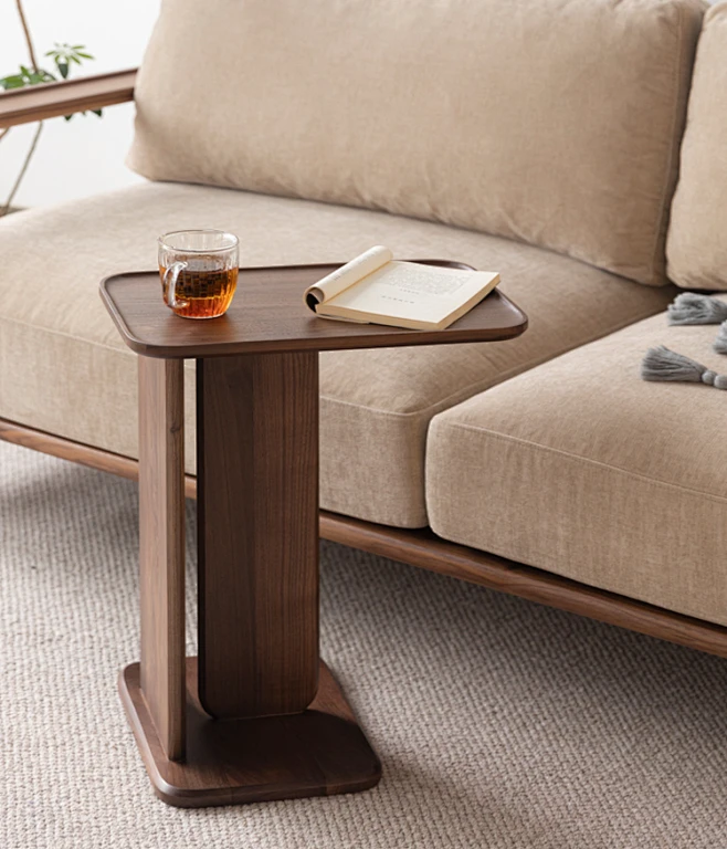 青蕉家居 小户型实木沙发边几黑胡桃木新中式小茶几卧室迷你角几-淘宝网-花瓣网