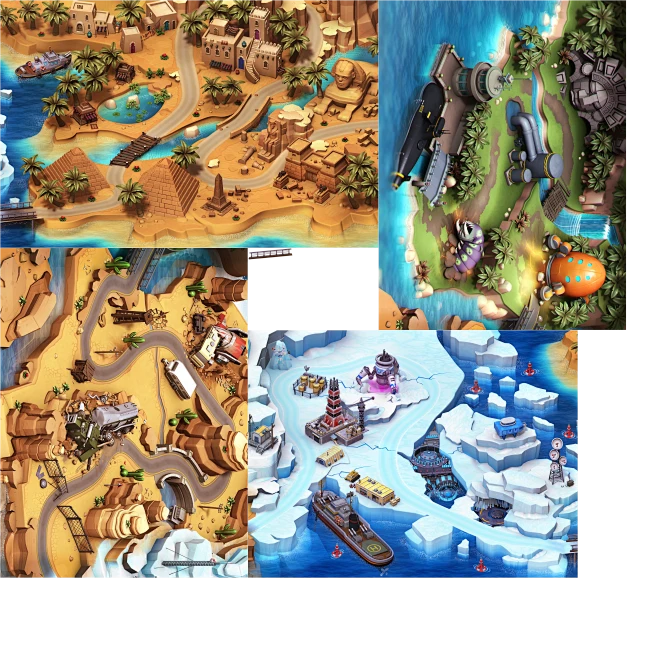 Alien Creeps 塔防关卡路线图