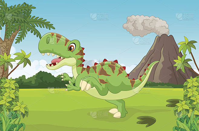 可爱的霸王龙卡通