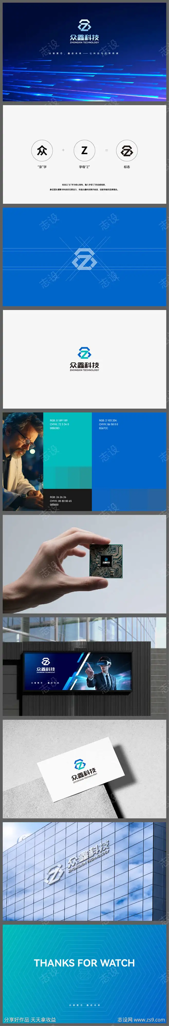 科技公司标志LOGO提案设计_源文件下载_AI,PSD格式_879X5311像素-应用,蓝色,样机,名片,芯片,品牌,科技,标志,logo,VIS,VI-作品编号 ...