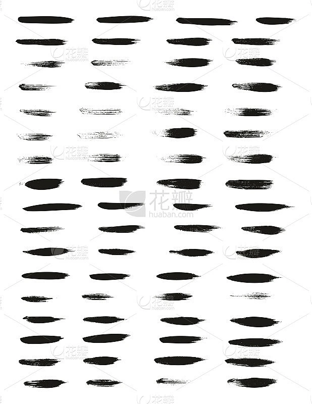 Calligraphy Paint Thin Brush Lines High Detail Abs素材-花瓣网