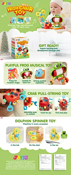 Amazon.com: Musical Baby Toys - Suction Cups High Chair Toys - Spinner ...