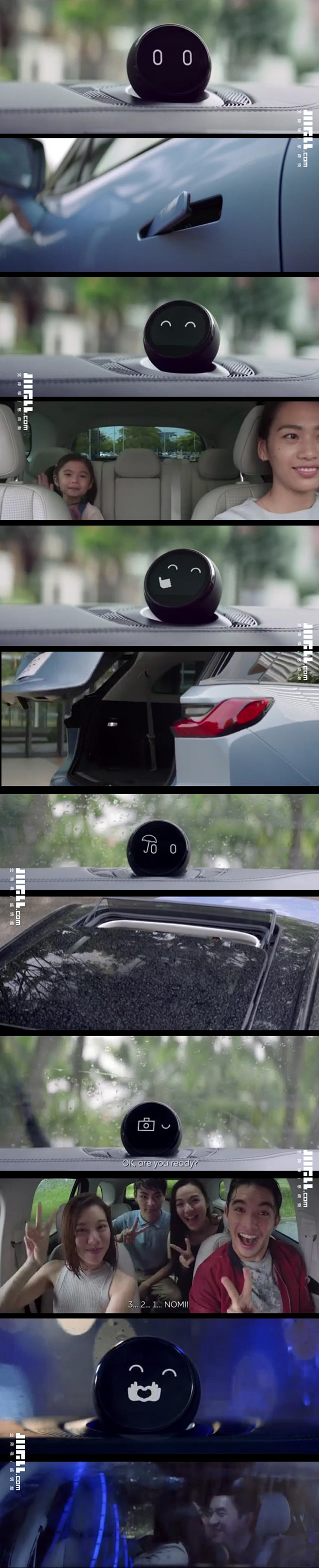 jiifll-蔚来NOMI-车载人工智能系统-AI-UI交互设计-语音识别-人机交互-充电桩-特斯拉-宁德科技-社交表情包-情感-家庭-生活-导航-智能音箱-产品广告微电影朋友圈小视频拍摄脚本方案