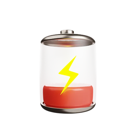 Battery Low 3D Illustration-花瓣网